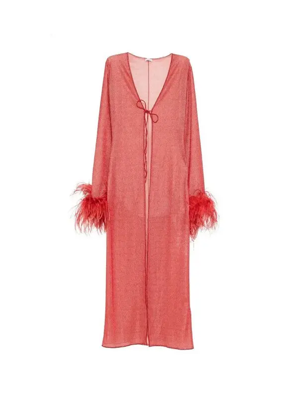 Oseree Lumière Plumage Long Kaftan