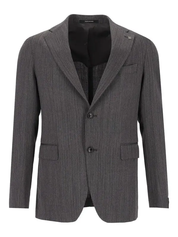 Tagliatore Vesuvius Herringbone Dress - Gray