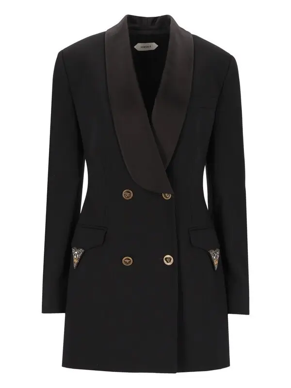 Versace Double-breasted Evening Blazer