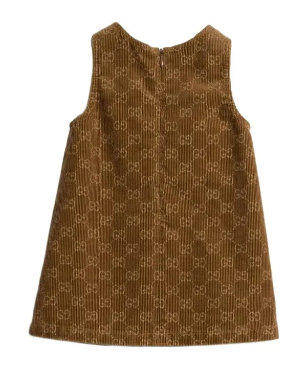 Gucci Gg Monogram Corduroy Pinafore Dress