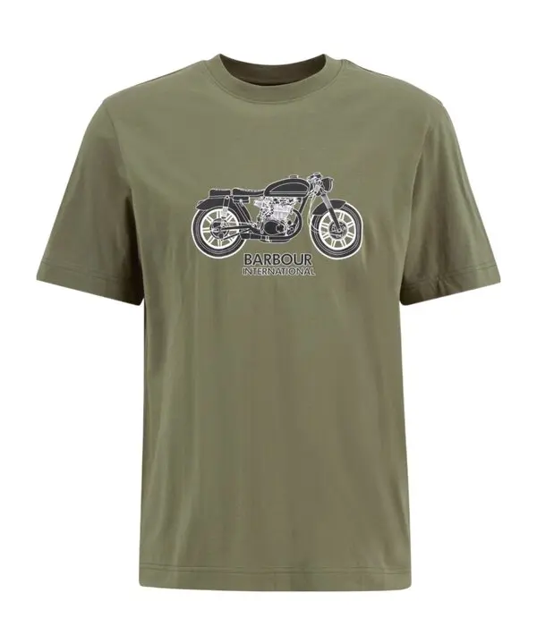 Barbour Motorcycle Printed Crewneck T-shirt