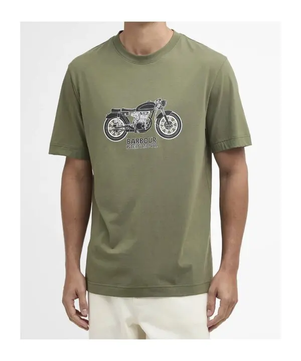 Barbour Motorcycle Printed Crewneck T-shirt