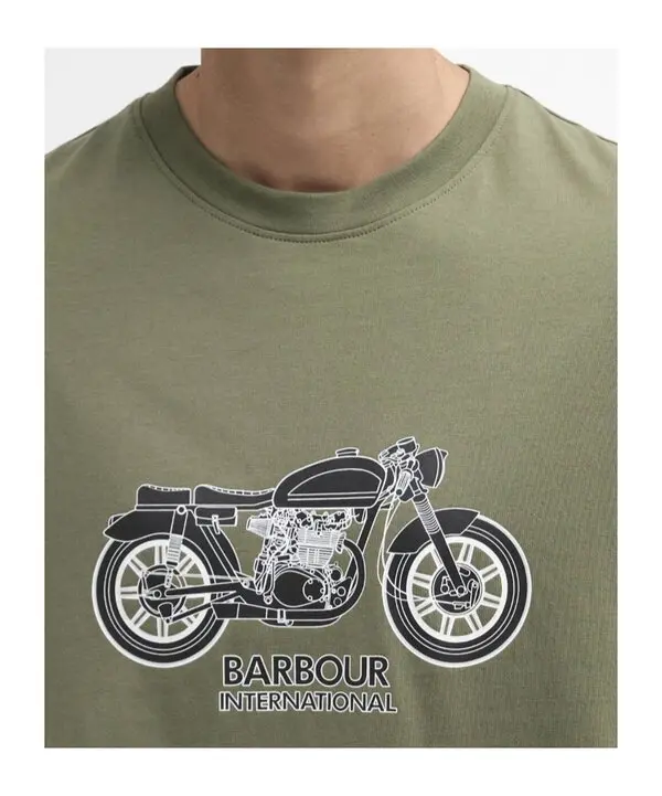 Barbour Motorcycle Printed Crewneck T-shirt