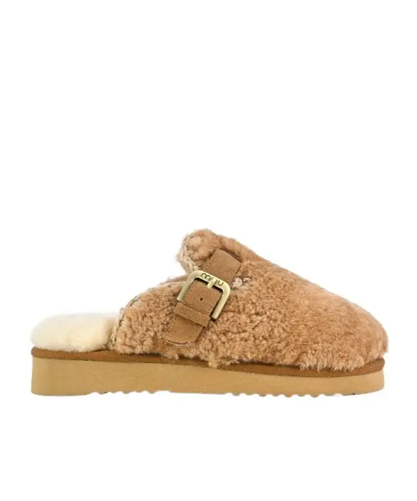 Mou Leather-trim Slippers