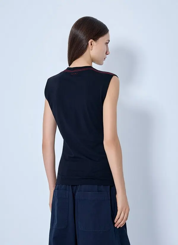 Marni Sleeveless Top With Cut-out Detailing - Black