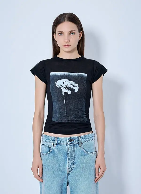 Balenciaga Graphic Print T-shirt - Black