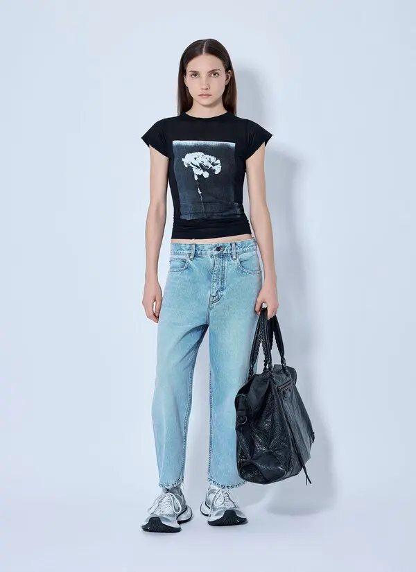Balenciaga Graphic Print T-shirt - Black