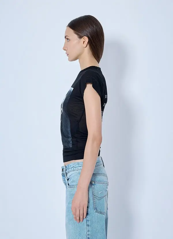 Balenciaga Graphic Print T-shirt - Black