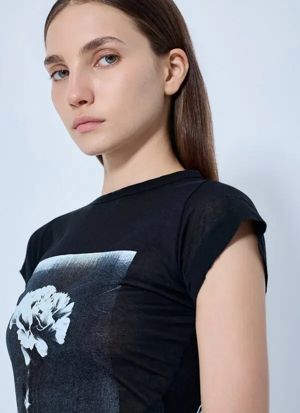 Balenciaga Graphic Print T-shirt - Black