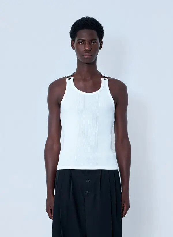 JEAN PAUL GAULTIER Ribbed Tank Top With Metallic Hardware