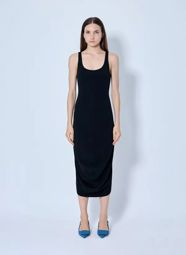 Jacquemus La Regata Draped Midi Dress