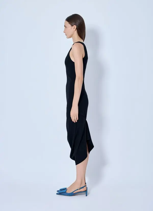Jacquemus La Regata Draped Midi Dress