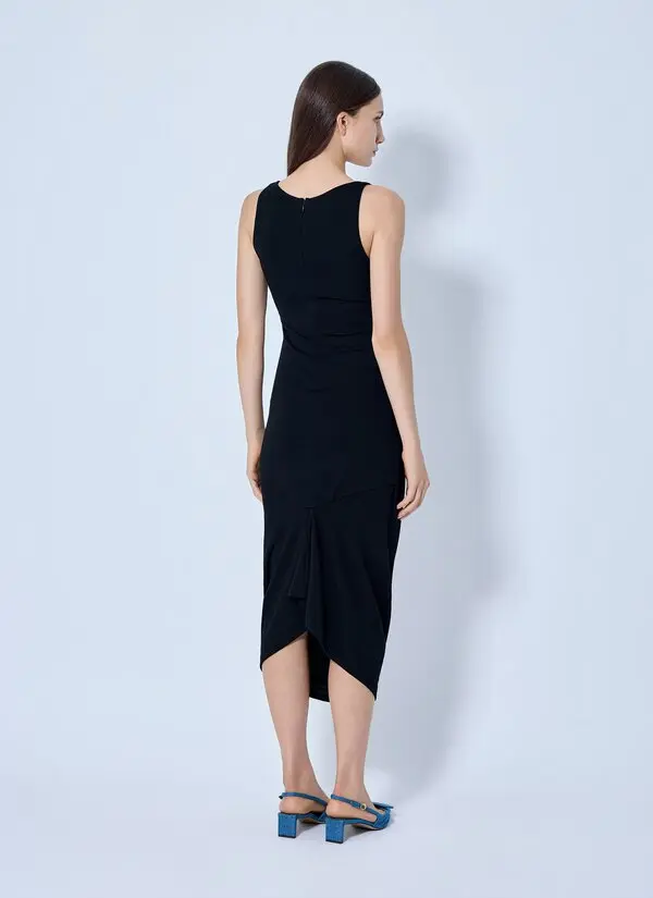 Jacquemus La Regata Draped Midi Dress
