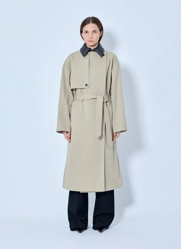 Bottega Veneta Light Cotton Trench Coat - Cream