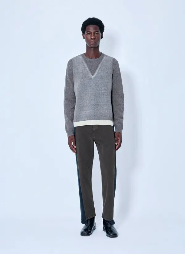 MAISON MARGIELA Fused Knit Sweater - Gray