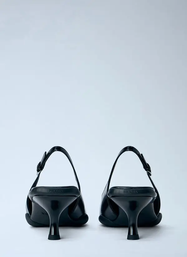 Prada Pointed-toe Slingback Pumps - Black