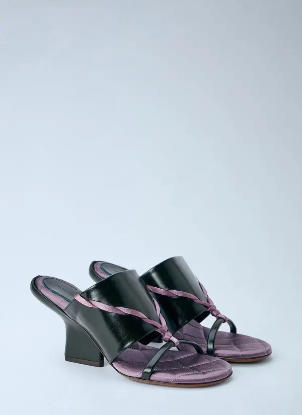 Dries Van Noten Braided Strap Mules - Purple