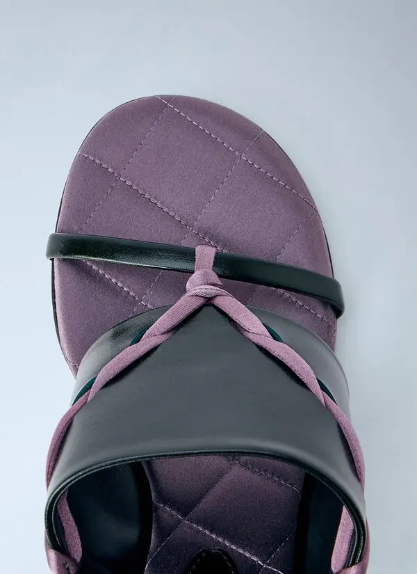 Dries Van Noten Braided Strap Mules - Purple