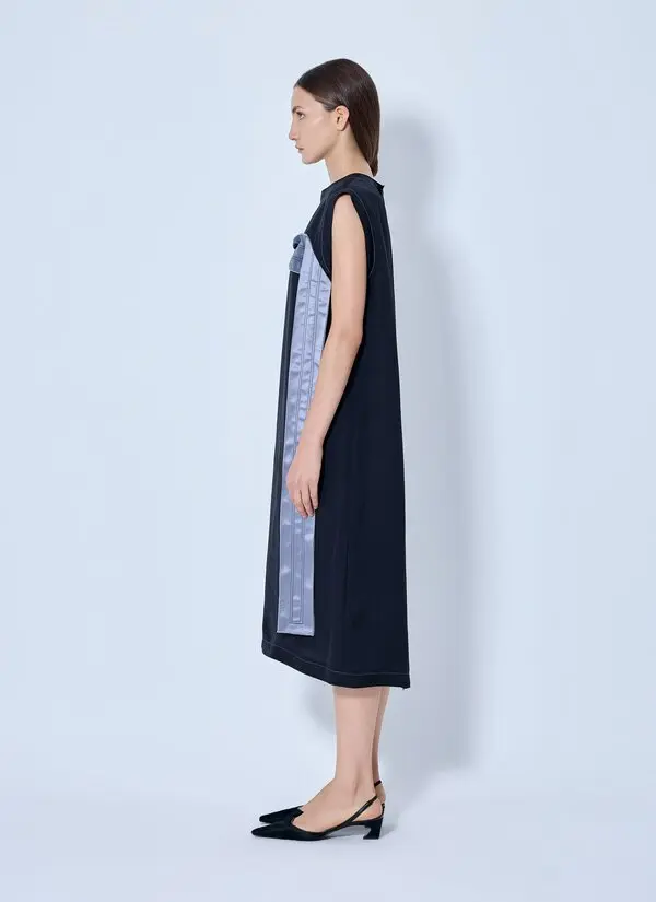 Marni Sleeveless Midi Dress With Satin Detail