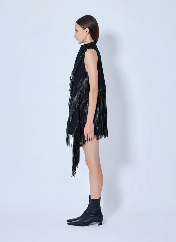 Sportmax Fringe Trim Sleeveless Dress