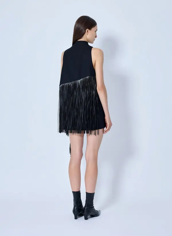 Sportmax Fringe Trim Sleeveless Dress
