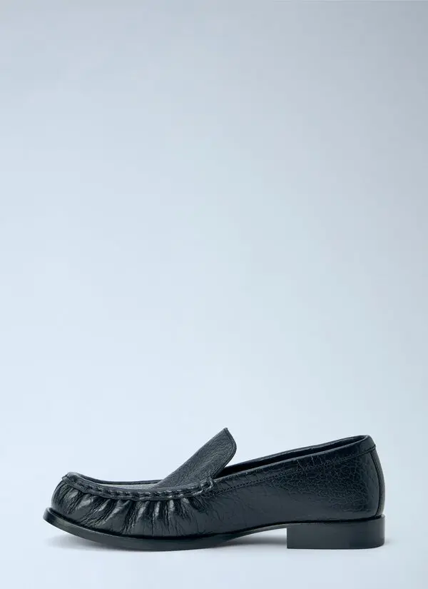 Dries Van Noten Textured Leather Loafers