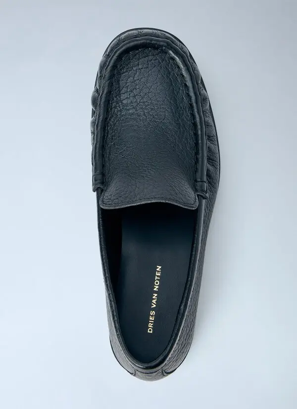 Dries Van Noten Textured Leather Loafers