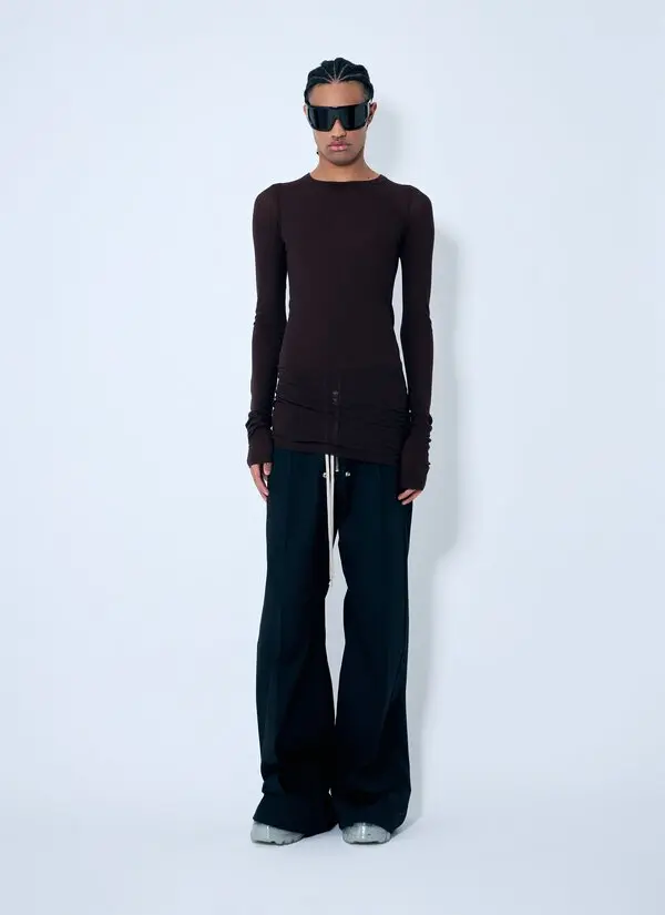 Rick Owens Rib Long Sleeve T-shirt - Brown
