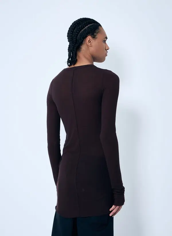 Rick Owens Rib Long Sleeve T-shirt - Brown