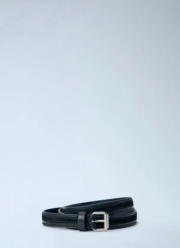 Dries Van Noten Smooth-grain Leather Belt - Black