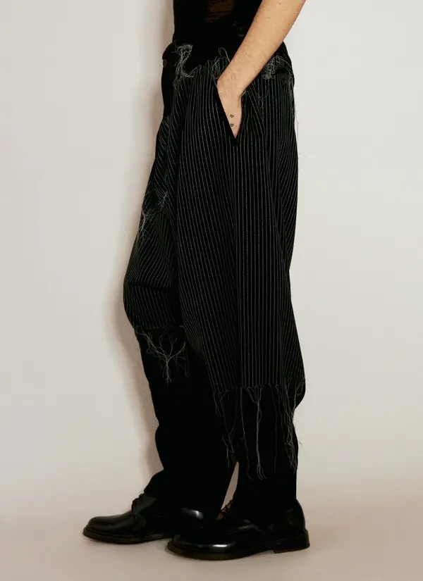 Yohji Yamamoto Embroidery Draped Pants