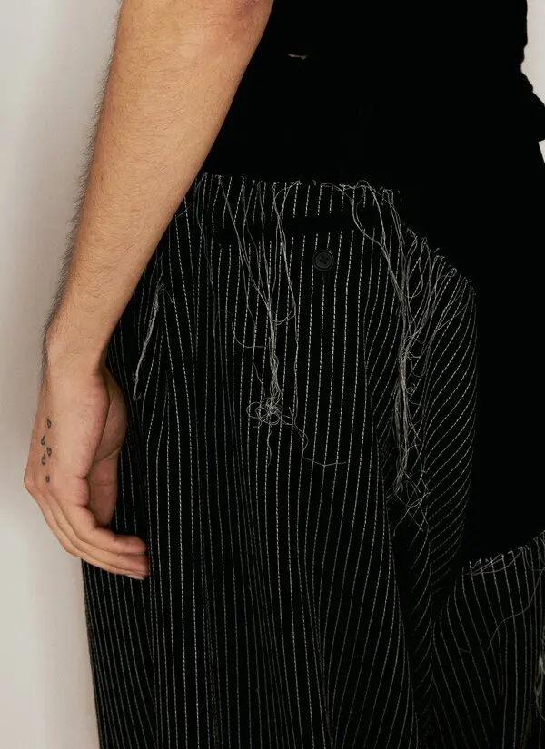 Yohji Yamamoto Embroidery Draped Pants