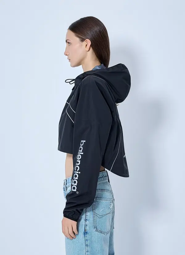 Balenciaga Cropped Hooded Jacket