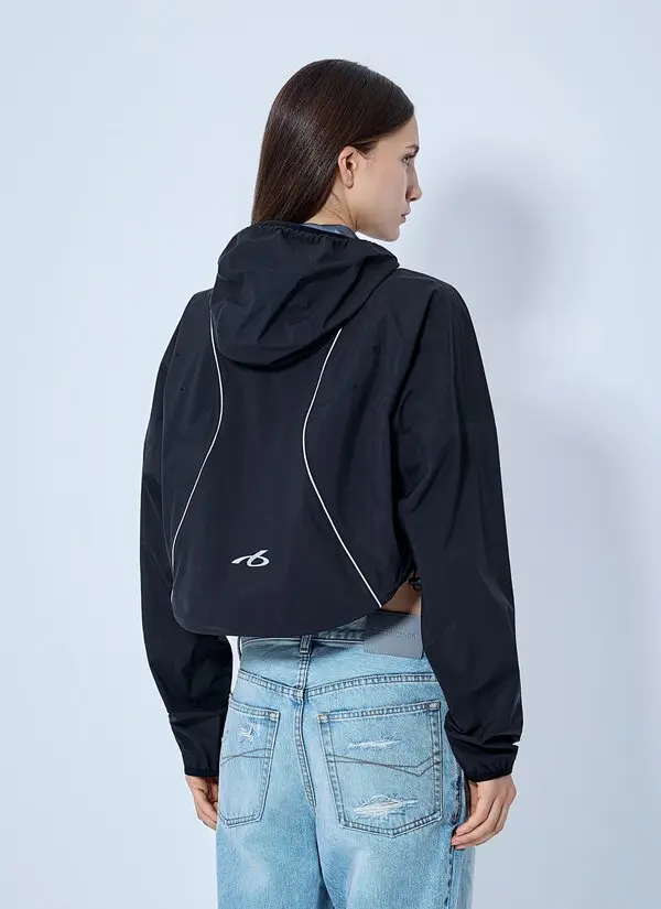 Balenciaga Cropped Hooded Jacket