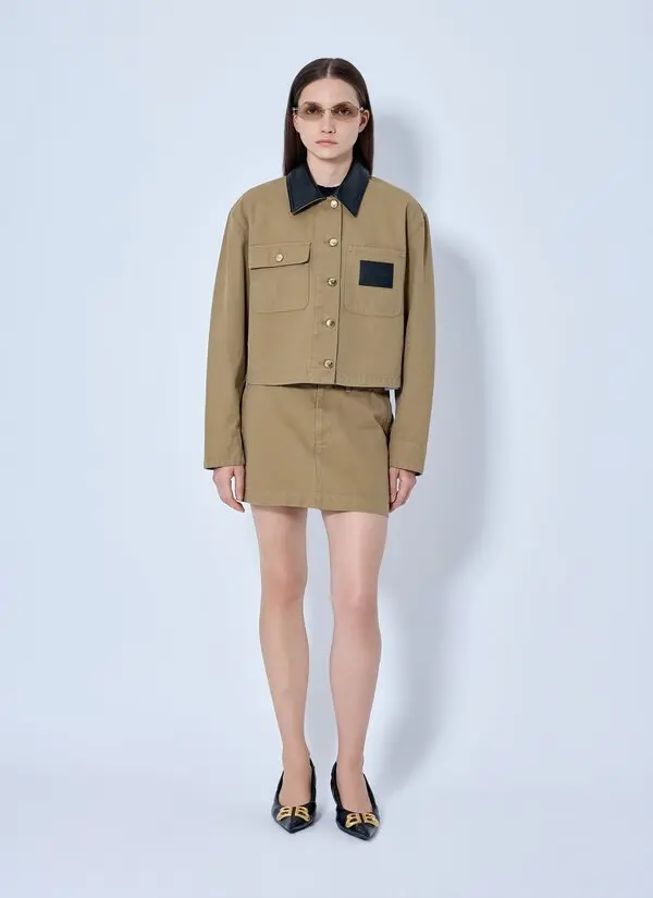 Balenciaga Cropped Workwear Jacket - Cream