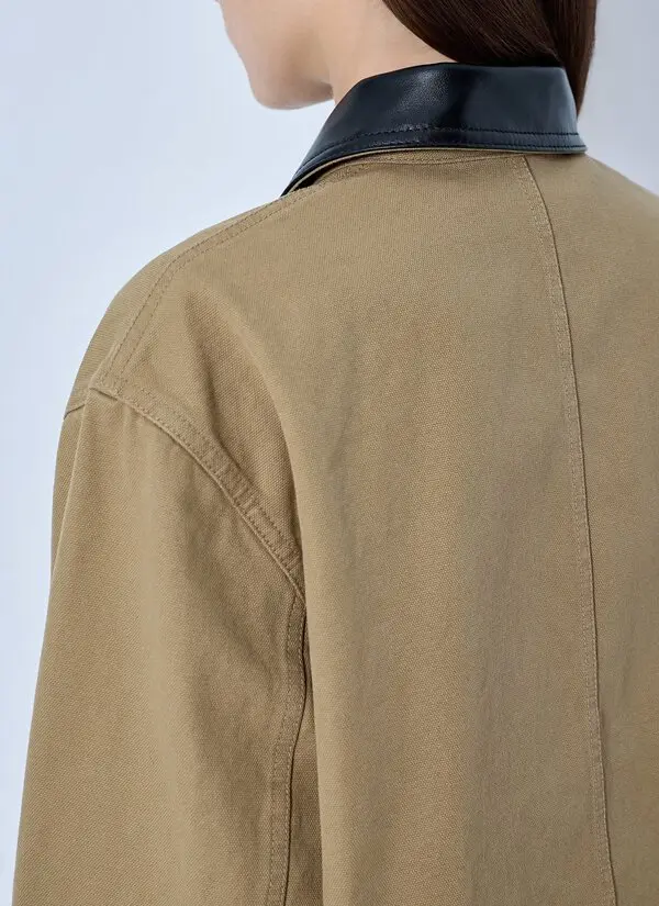 Balenciaga Cropped Workwear Jacket - Cream
