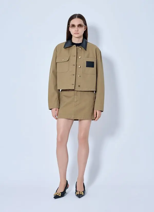 Balenciaga Cotton Mini Skirt - Cream