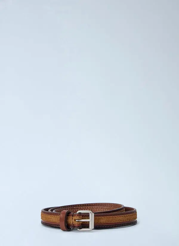 Dries Van Noten Textured Leather Belt - Brown