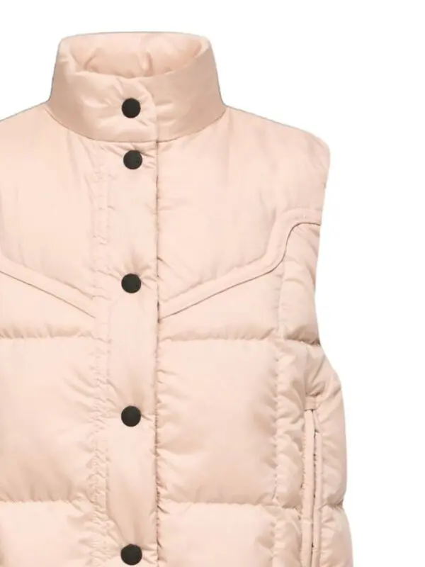 Moncler Doucy Square-quilted Down Vest - Pink
