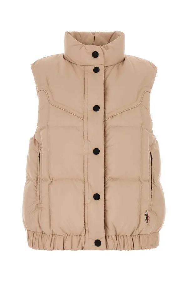 Moncler Doucy Square-quilted Down Vest - Pink