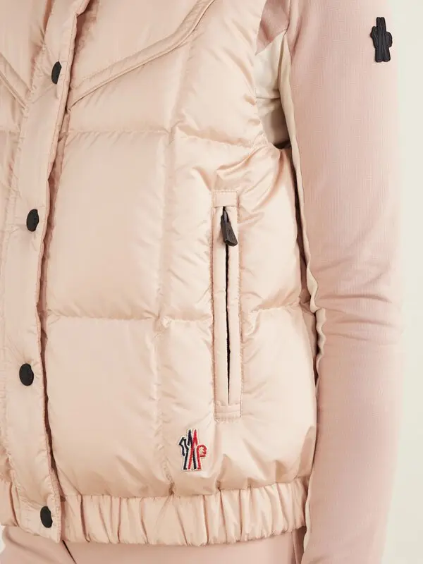 Moncler Doucy Square-quilted Down Vest - Pink