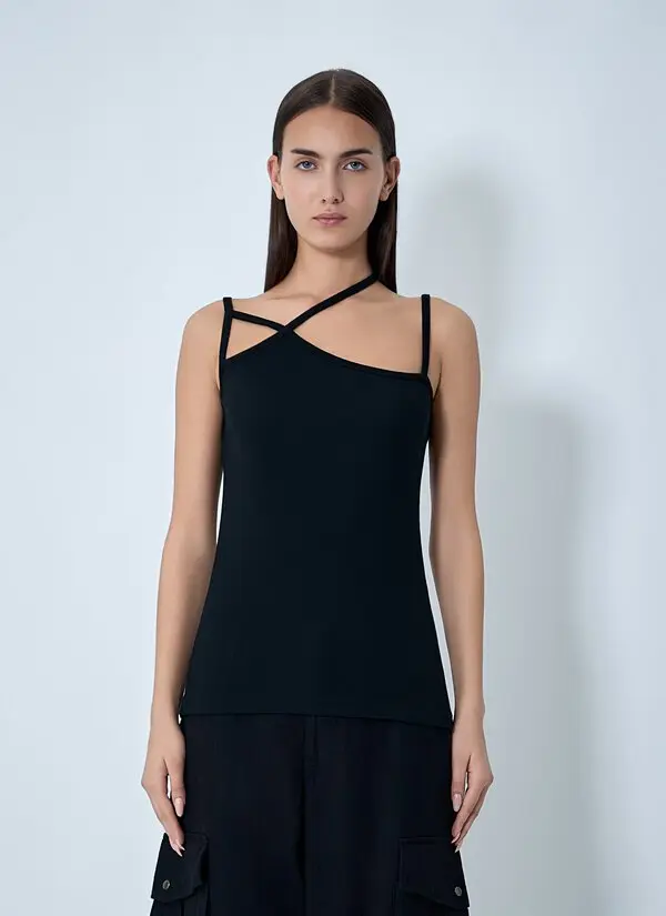 Yohji Yamamoto String Detail Camisole - Black