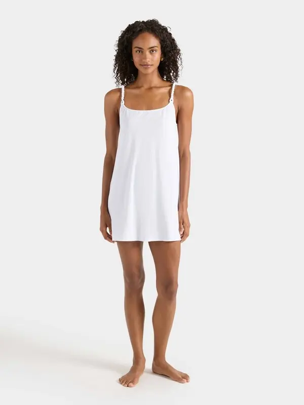 Hunza G Twisty Strap Mini Dress