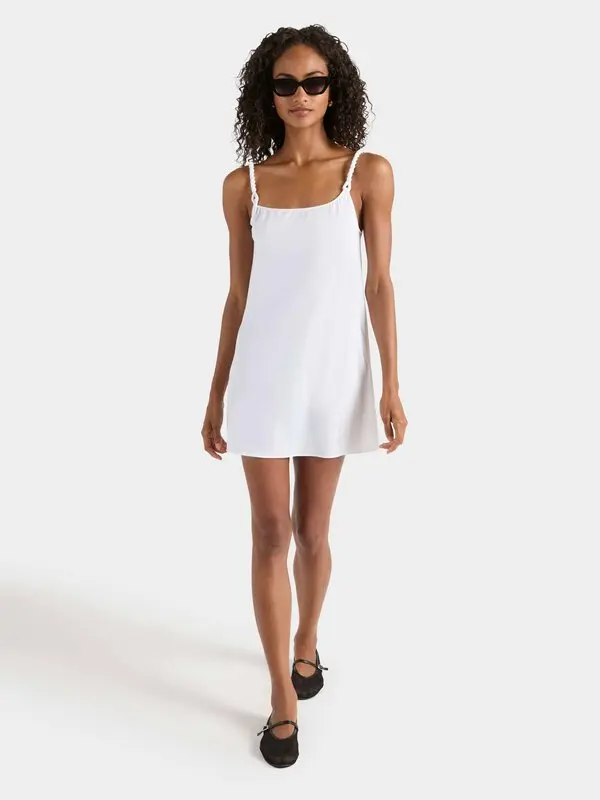 Hunza G Twisty Strap Mini Dress