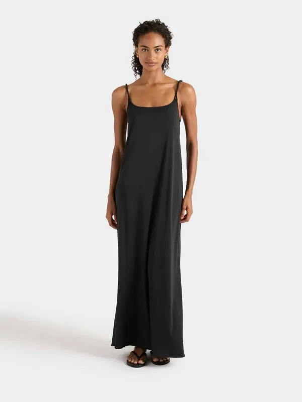Hunza G Twisty Strap Long Dress