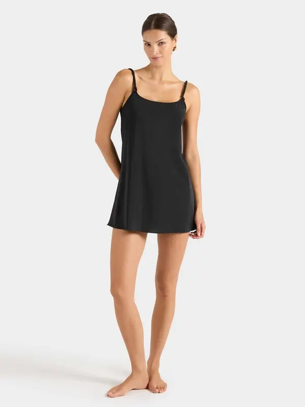 Hunza G Twisty Strap Mini Dress