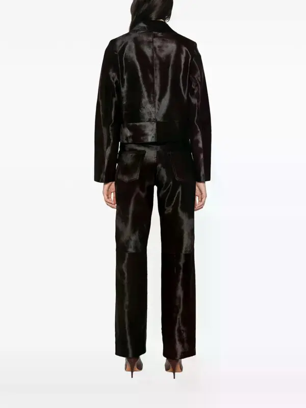 Nour Hammour Hadley Lamb-hair Jacket - Brown