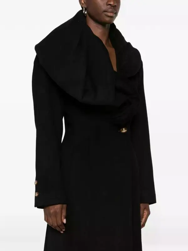 VIVIENNE WESTWOOD Marilyn Draped-collar Coat - Black