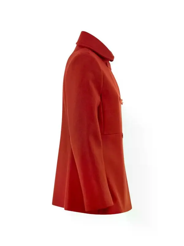 FAY Hook-and-eye Fastening Single-breasted Coat - Red