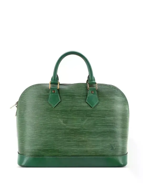 LOUIS VUITTON Vintage Alma Handbag Epi Leather Pm Satchel - Green